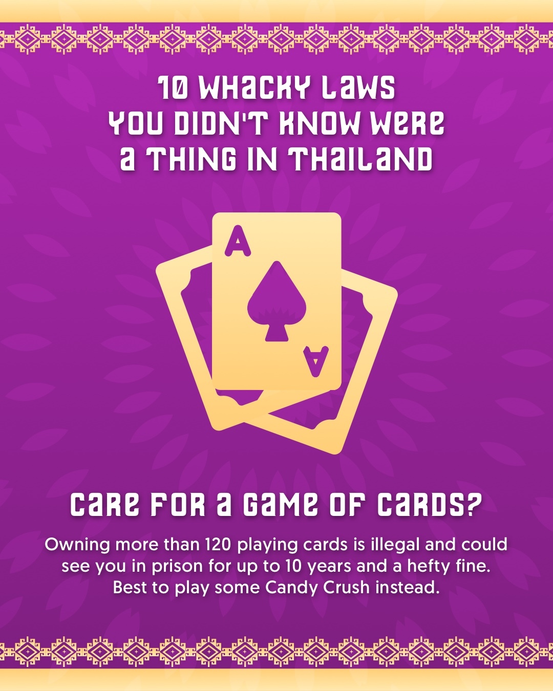 Infographic: 10 Whacky laws in Thailand you didn't know were a thing!